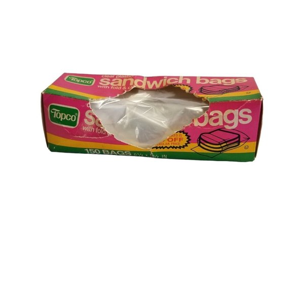 Topco | Storage & Organization | Vintage Package Sandwich Baggies Retro ...